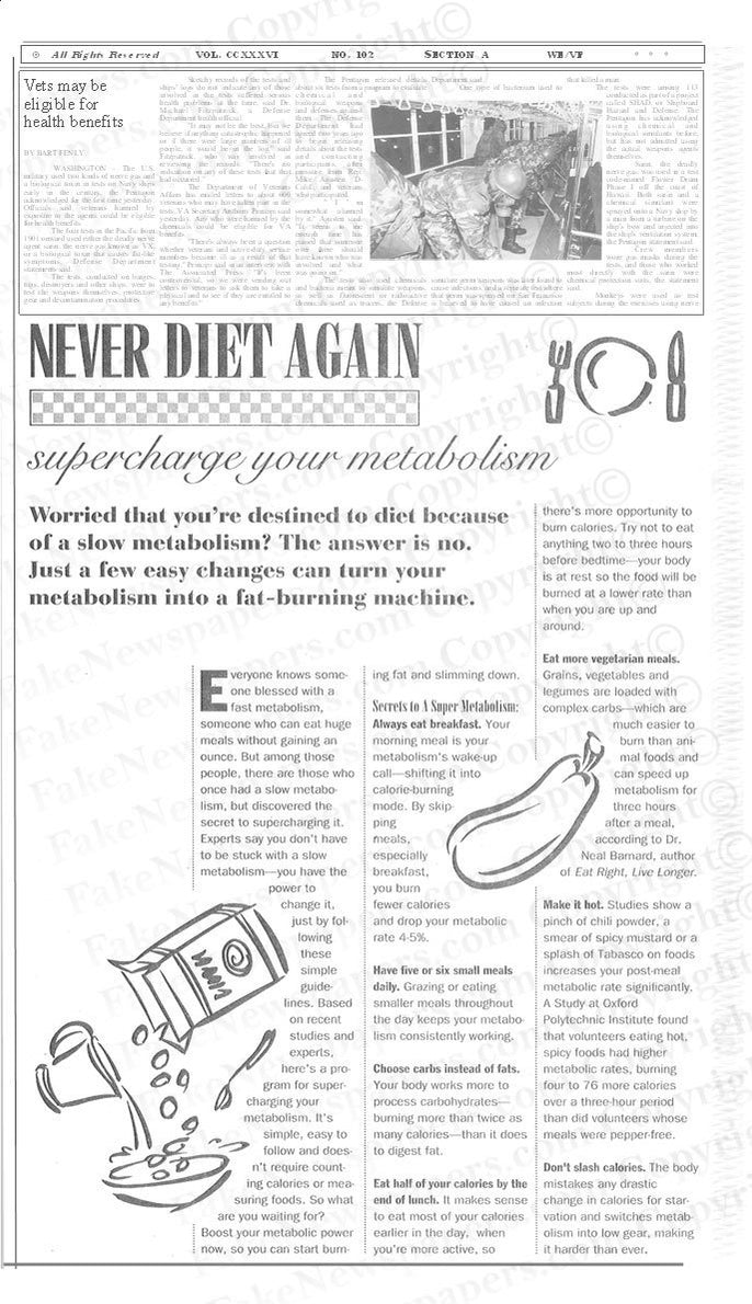 Full Size Filler Pages For your Personalized Newspapers ...