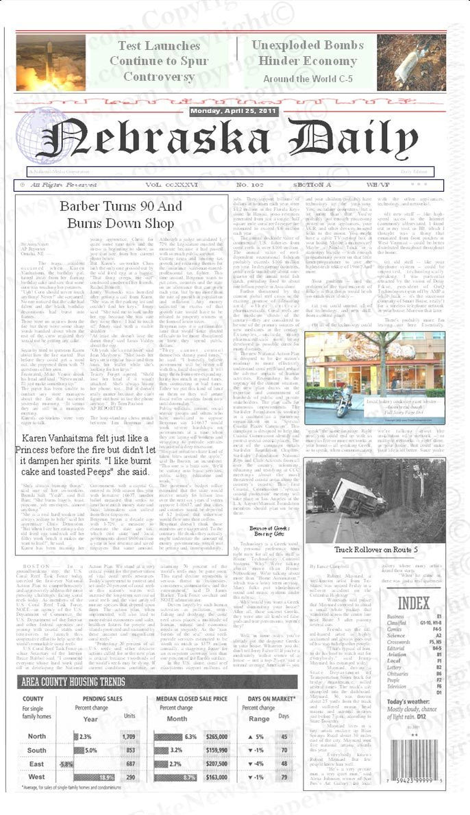 Personalized Full Size Newspaper, Fake Newspaper — FakeNewspapers.com