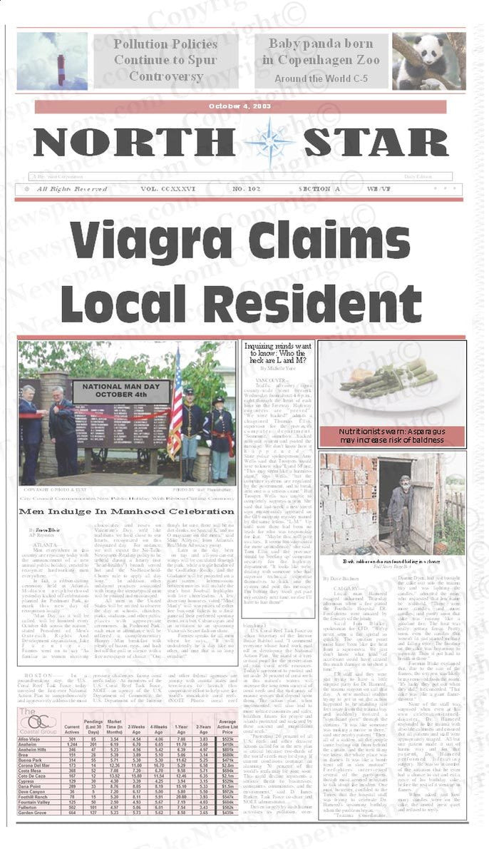 Personalized Full Size Newspaper, Fake Newspaper — FakeNewspapers.com