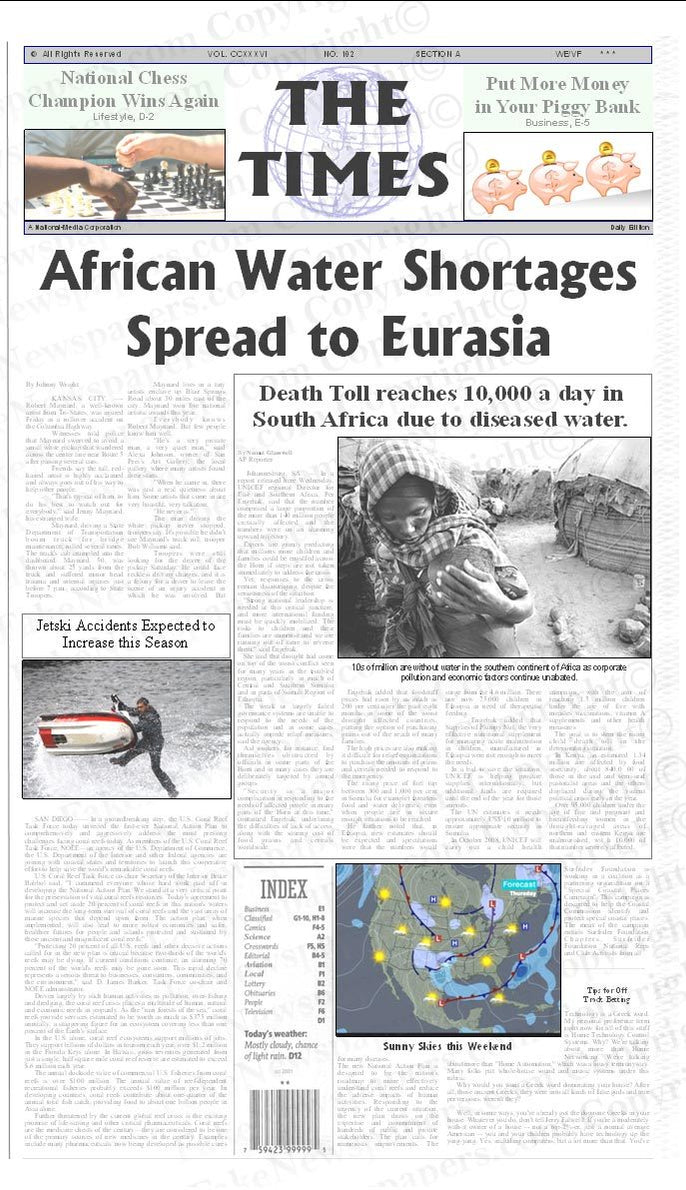 Personalized Full Size Newspaper, Fake Newspaper — FakeNewspapers.com